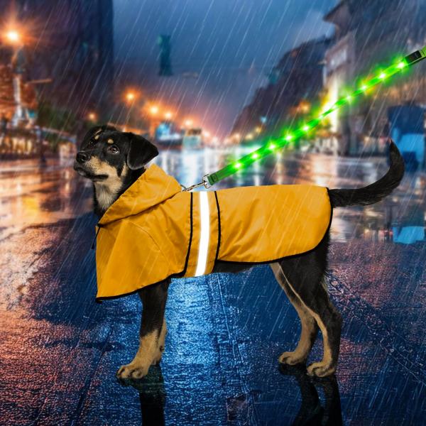 【商品概要】??軽量＆防水＆耐久性-この犬のレインコートは100％ポリエステル防水生地で作られています。軽量で耐水性があり、最悪の気象条件でも子犬を快適で乾燥した状態に保つことができます。耐久性に優れています。長い時間。??安全反射ストリッ...