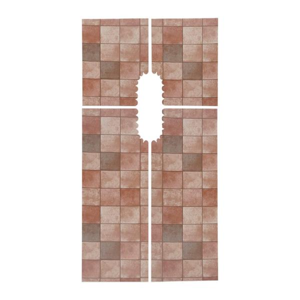 【商品概要】【商品仕様】サイズ/(約)90×170cm(厚み0.3mm)、カラー/テラコッタ柄、材質/表面：塩化ビニル樹脂、裏面：アクリル樹脂、保護フィルム：ポリプロピレン、貼れる面の材質/木質フローリング・塩ビクッションフロア・タイル・硬...