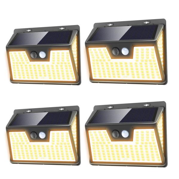 【商品概要】【最新版高輝度178LED・暖色系・3面発光】BINGONE 最新改良版暖色系1178LEDソーラーライトが登場！改良版のソーラーライトは178個LEDライトが搭載し、3面同時発光の為、照射範囲が300°達成しまして。電球色の発...