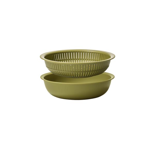 【商品概要】本体サイズ:ザル(約)直径23.6×H5.9cm、ボウル(約)直径23.3×H10.7cm本体重量:ザル/約111g、ボウル/約167g素材・材質:ザル/熱可塑性エラストマー、 ボール/ポリプロピレン生産国:日本電子レンジ使用可...