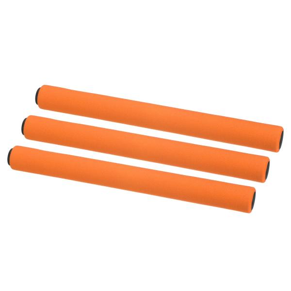 【商品概要】カラー：オレンジ; 各の重量: 約55g; スポンジの厚さ:4.5mm; 外径:3cm; 全長：30cm利点：柔らかいスポンジカバーは滑り止めで、手に持ちやすく、汗を吸収します。内側の軽量ステンレススチールシリンダーと丸みを帯び...