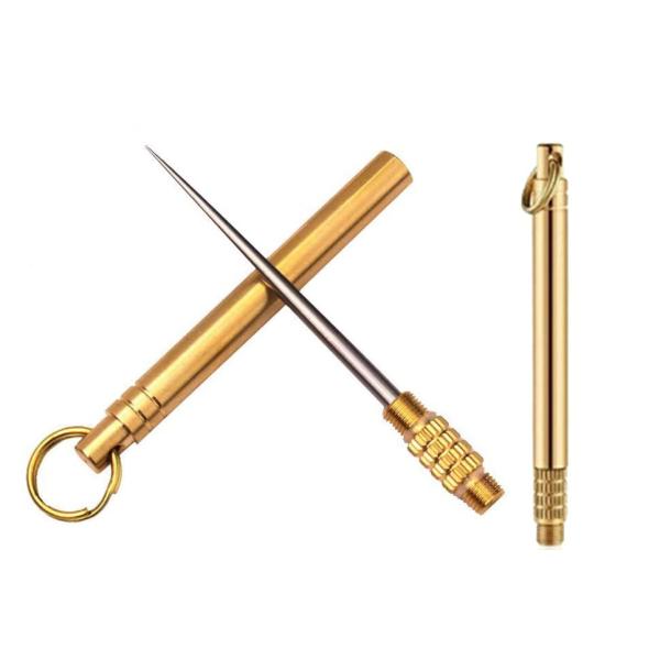 【商品概要】【素材】チタン合金【パッケージ】2 x 爪楊枝入れ【サイズ】直径約6mm、本体長さ約95mm 重量：約9.5g 。【携帯便利】小型サイズ、通勤通学・出国旅行・出張などの持ち歩きに便利です。携帯性が良くて、バッグ、ポケットなどに入...