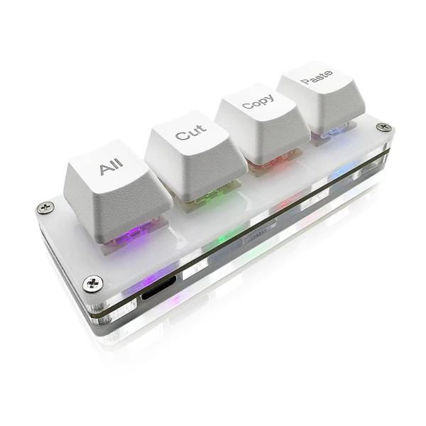 【商品概要】【ポータブルミニキーボード】3.5×1.1×1.1インチ/7.8×2.8×2.8cmの超小型サイズ、取り外し可能なUSB-Cケーブルが付属し、デスクトップスペースを効果的に節約します。 ミニキーボード(プラグアンドプレイ)と通常...