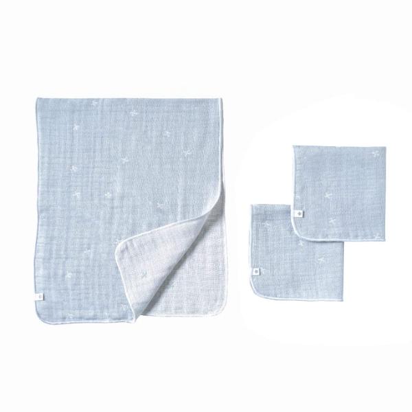 【商品概要】沐浴ガーゼ、ガーゼハンカチ/コットン100%サイズ：沐浴ガーゼ 約70×35cm　×2枚 ガーゼハンカチ 約27×27cm　×3枚【商品説明】【商品詳細】ブランド：10mois ディモワ商品種別：ベビー＆マタニティ商品名：[10...