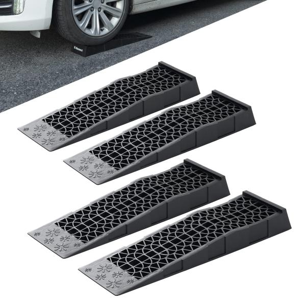 【商品概要】??【サイズ】スロープ面：690x200mm；4個/箱。スロープ面：幅20×乗り上げ部高さ6.6CM。??【低角度】8.3°の低角度のデザインで、ローダウン車のジャッキアップの補助に最適！前進時にフロントなどは擦って傷付くことは...