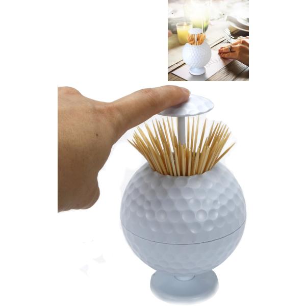 【商品概要】【ゴルフ愛好家へ】ゴルフボールの形をしたこの爪楊枝入れは、ゴルフファンのあなたの食卓をユニークな雰囲気に変えます。コンペの景品やギフトとしても最適で、受け取った人を笑顔にすること間違いなし！【実用性と楽しさの融合】ただの爪楊枝入...