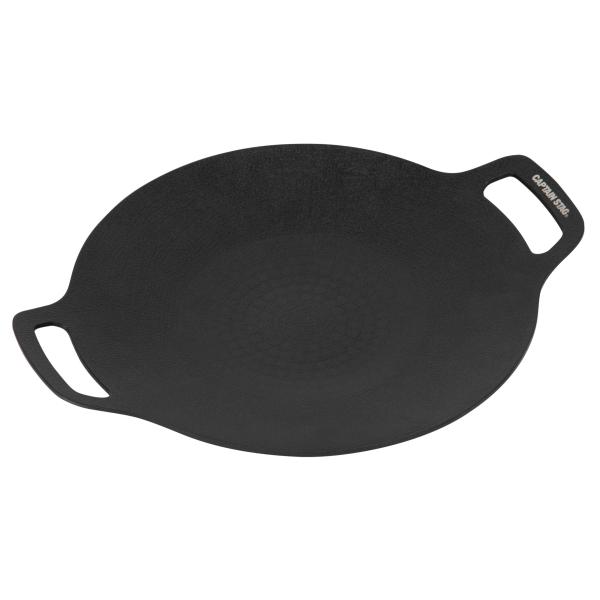 【商品概要】製品サイズ:(約)幅420×奥行340×高さ50mm製品重量:(約)730g特徴:ふっ素加工、仕様:オール熱源対応「ガス火・焚き火」「IH」「シーズヒータ」「ハロゲンヒータ」「エンクロヒータ」「ラジエントヒータ」GAS・100V...