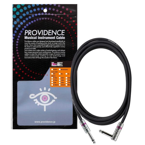 プロビデンス ケーブル　LE501 ブラック ストレートとL型プラグ高音質でノイズに強くLIVEはもちろん、オーディオ・インターフェイス/MTR、DTMや配信にオススメできます。ケーブルには高音質で好評だった上位クラスLG401の基本構造を...