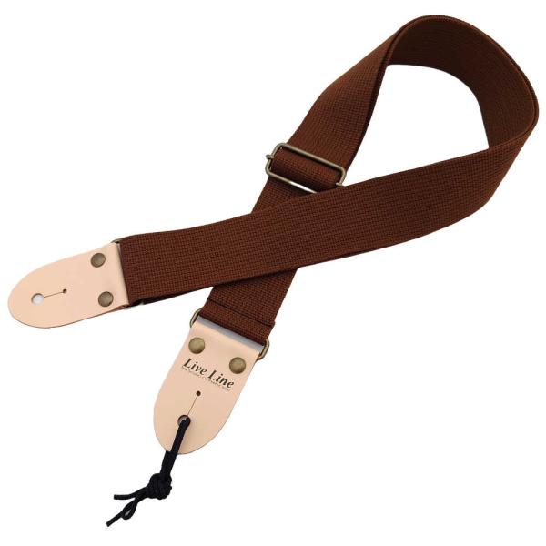 ライブライン（LIVE LINE)の落ち着いた優しいデザインのギターストラップです。アクリルとコットンを混合したAC素材を採用したシンプルで肩に直ぐ馴染む50mm幅ストラップ。日本製　Made inJapanアクリルとコットンを混合したAC...