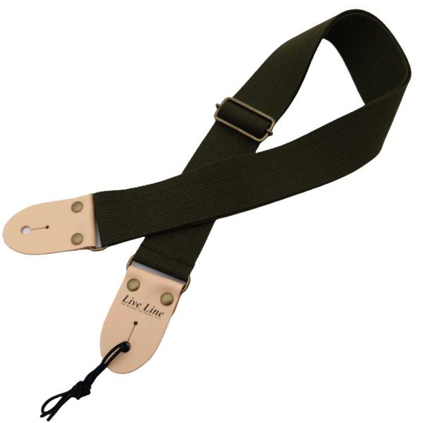 ライブライン（LIVE LINE)の落ち着いた優しいデザインのギターストラップです。アクリルとコットンを混合したAC素材を採用したシンプルで肩に直ぐ馴染む50mm幅ストラップ。日本製　Made inJapanアクリルとコットンを混合したAC...