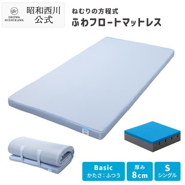 ■サイズ 8×97×195cm（シングルのみ）重量 約6.0kgのべタイプ■区分2フォーム　上層65N（厚み2cm）/下層200N（厚み6cm）■組成側地：ポリエステル100％詰めもの：ウレタンフォーム■構造平形■原産国中国「よく眠れる」こ...