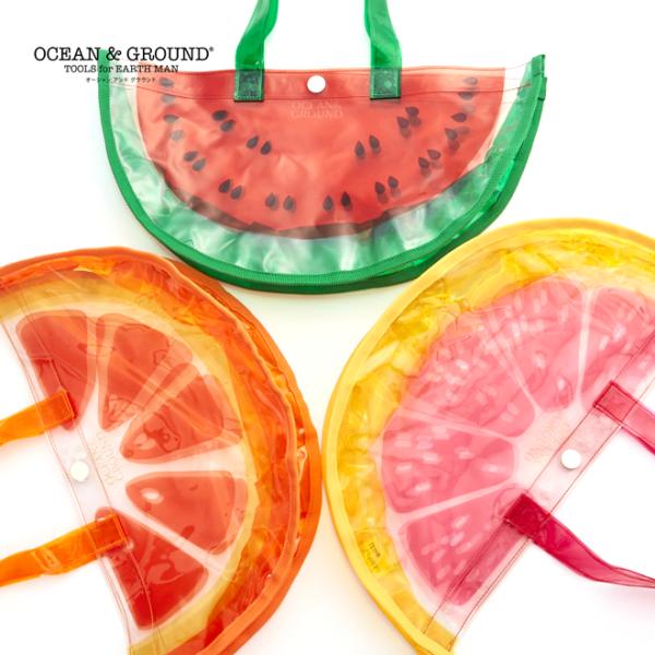 ■商品説明フルーツ型のかわいいプールバッグ本体素材:PVCカラー展開：オレンジ(OR)・レッド(RD)・イエロー(YE)サイズ展開:F(縦約20cm×横約40cm×マチ約12cm)■ご注意商品のサイズは多少誤差が発生する場合がございます。ご...