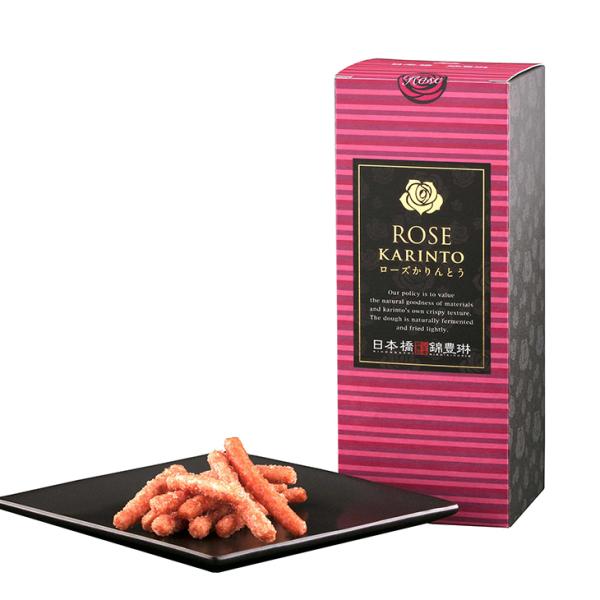 【発売日：2026年02月16日】国内産のバラの花びらのシロップ漬けを使用し、すっきりとした甘さにバラの香り漂う逸品に仕上げました。【期間限定】ローズかりんとう かりんとう 贈答品 かりん糖 おしゃれ 東京土産 東京駅 バラ お取り寄せ お...