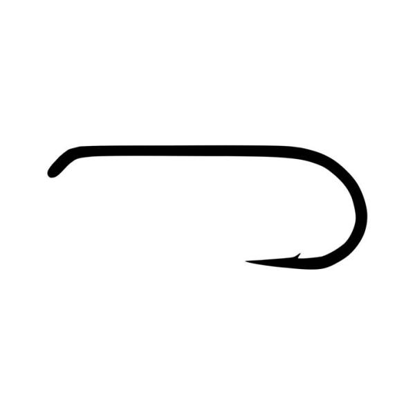 [商品情報]・F100B ドライ BLACK・50本入り・DRY FLY, ROUND BEND , TURNED DOWN EYE・MICRO BARB , STANDARD SHANK, STANDARD WIRE・FORGED, BL...