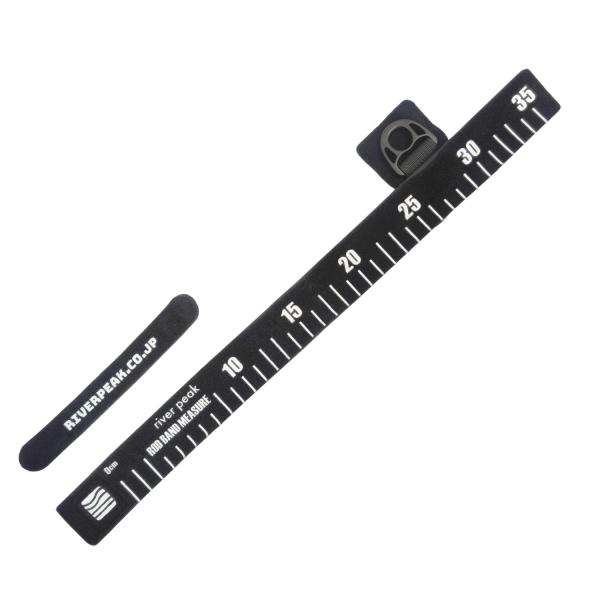 【発売日：2026年01月27日】■商品情報移動中はロッドバンド。釣り場ではメジャー「メジャー、車に置いてきた…」をなくす。river peak ロッドバンドメジャーは、ロッドの固定バンドに0〜35cmの目盛りを印字した、携行性と実用性を両...