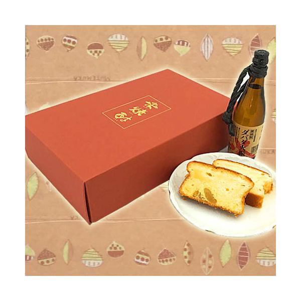 【取寄商品　(火)注文→(木)入荷】高知の老舗パン屋「岡崎ベーカリー」さんが焼き上げ、栗焼酎の旨味を存分に生かし、ふっくらと焼き上げたケーキになっています。お好みのサイズにカットし、栗の風味とダバダ火振の風味が楽しめます。辛党の方は付属のダ...