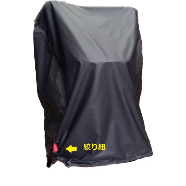 サイズ　前部　約67ｃｍ　後部　約70ｃｍ　サイド部　約　130ｃｍ。撥水加工ポリエステル生地使用　強力2本針で縫製しています。後部　ゴム入り前部分にスリット　絞り紐付き　（風飛び防止）ご購入前には　サイズの確認をお願いします。写真は　スズ...