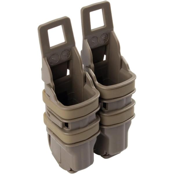 FMA製　FAST MAG ピストル用マガジンポーチセット DE●FAST MAG ピストル用マガジンポーチセットのレプリカ●ピストル用マガジンポーチの2個セットです●モールシステムに対応●材質：強化樹脂●瞬時にマガジンを取り出せます●マガ...