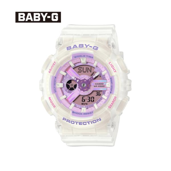 カシオ CASIO ベビーG BABY-G ベビージー レディース腕時計 国内正規品品番：BA-110PS-7AJFケースサイズ（縦×横×厚さ）：46.3 × 43.4 × 15.8 mm質量：45gケース・ベゼル材質：樹脂バンド：樹脂バン...