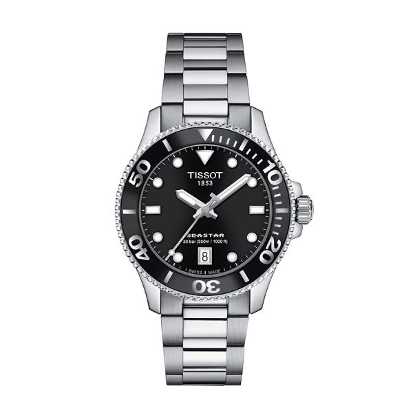 ティソ TISSOT シースター1000 レディース腕時計 正規品スイス製、メーカー保証2年間品番：T120.210.11.051.00重量：114g防水：30気圧防水厚さ：9.7mmケースオプション：ねじ込み式リューズとケースバック、逆回...