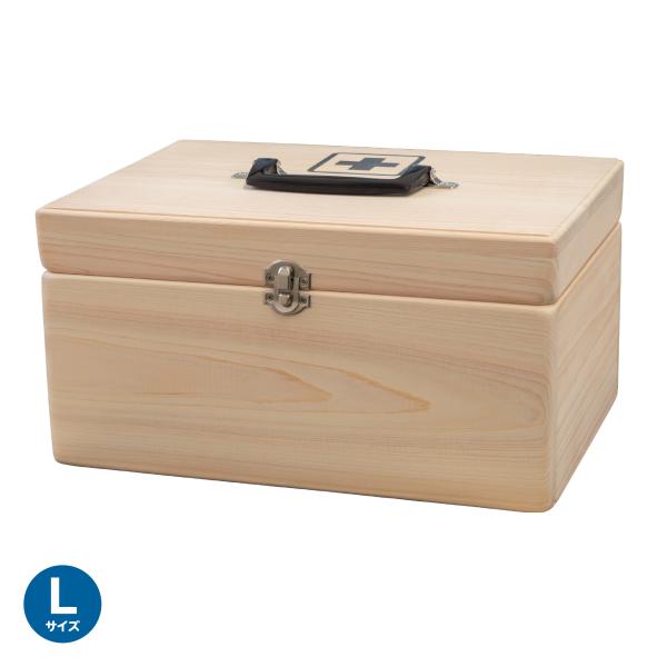 国産ヒノキを使用したちょっと贅沢な救急箱。杢目が美しくなめらかな手触りの国産ヒノキを使用。職人が1点1点丁寧に作り上げた日本製の確かな品質。天然の抗菌成分が含まれており、細菌の繁殖を抑制します。?が寄りつきにくい特性も持っています。湿気を適...