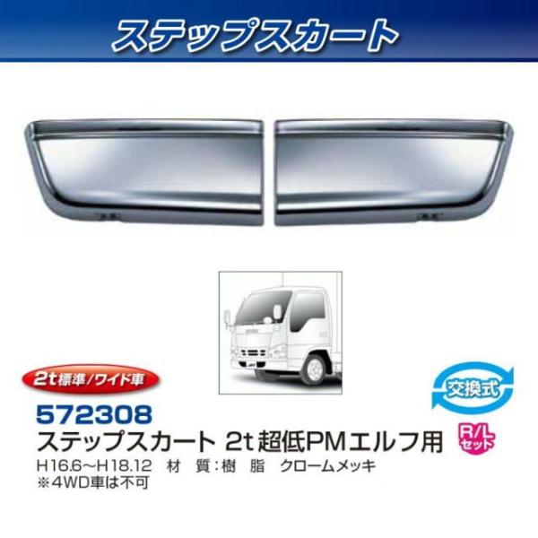 【適合】●いすゞ　超低PMエルフ（H16.6〜H18.12）材質：樹脂　クロームメッキ４WD車は不可