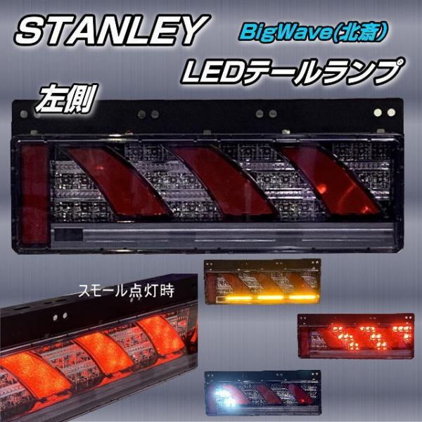STANLEY LEDリアコンビネーションランプ定格：24V テール（1.1W）/ストップ（1.7W）/ターン（21W）／バック（3.7W）ターンランプ仕様：ノーマルタイプ（LEDターン）本体サイズ：縦200ｍｍ×横500ｍｍ×奥124ｍｍ...