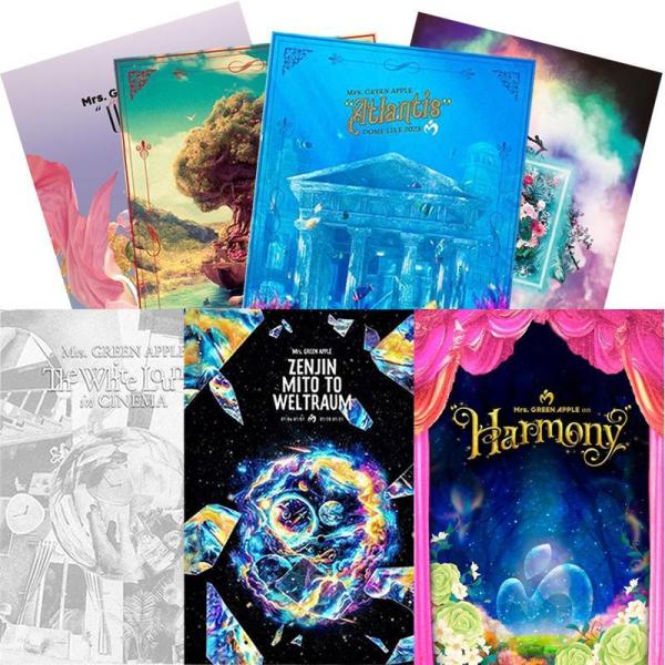 Mrs. GREEN APPLE on "Harmony” 通常盤 Blu-rayMrs. GREEN APPLE DOME LIVE 2023 "Atlantis” 通常盤 Blu-rayMrs. GREEN APPLE ARENA SH...