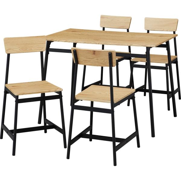 ■■ニトリ公式サイト■■木目調の天板とブラックスチールの脚部が組み合わされた、スタイリッシュなダイニングセットです。一部地域を除き、お時間指定が可能な商品です。こちらの画面上にて、配達時間を指定しカートにお入れください。※お買上いただく商品...