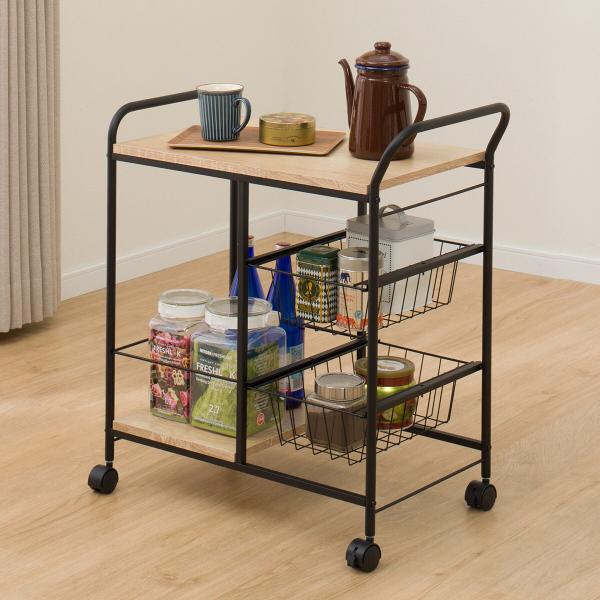 ■■ニトリ公式サイト■■木目調天板とブラックスチールを組み合わせたスタイリッシュワゴン一部地域を除き、お時間指定が可能な商品です。こちらの画面上にて、配達時間を指定しカートにお入れください。※お買上いただく商品に【玄関先迄納品】が複数含まれ...