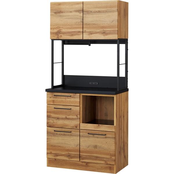 ■■ニトリ公式サイト■■木目調と黒のモダンなデザインのキッチンボード。便指定や引取りサービスなどの有料サービスをご希望の場合は、こちらの画面上でご希望のサービスを選択してカートにお入れください。※配送員設置商品を複数ご購入頂いた場合でも、1...