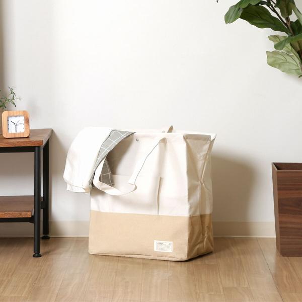 ■■ニトリ公式サイト■■生活感が出にくいデザインのがま口ランドリーバッグ　普段のお買い物バッグとしても使えるシンプルデザイン一部地域を除き、お時間指定が可能な商品です。こちらの画面上にて、配達時間を指定しカートにお入れください。※お買上いた...