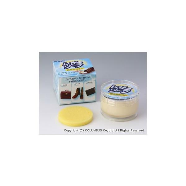 靴やカバンについた汚れを泡で落とす、皮革用石鹸レザーソープです。●ホホバオイルが皮革をしっとりとさせます。※スエードなどの起毛革には使用できません。＊予告なくパッケージの変更がある場合があります。