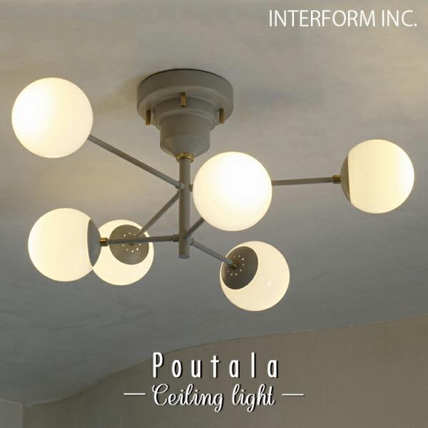 品番：LT-4325-6商品名：Poutala ポウタラ シーリングライト LT-4325 LT-4326サイズ：W67.5×D63.5×H33cmセード: φ11cmシーリングカップ: φ16.5cm重量：3.6kg素材：ガラス、スチール...