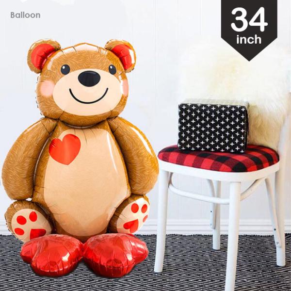 特大　クマさんバルーンビッグサイズのクマさんバルーンを結婚式やイベントの会場に飾れば大盛り上がり色々なバルーンや飾りとの組み合わせもバッチリ。パーティーの飾り以外にも店舗のディスプレイのデコレーションにもおすすめです。クマさんとスタンドバル...