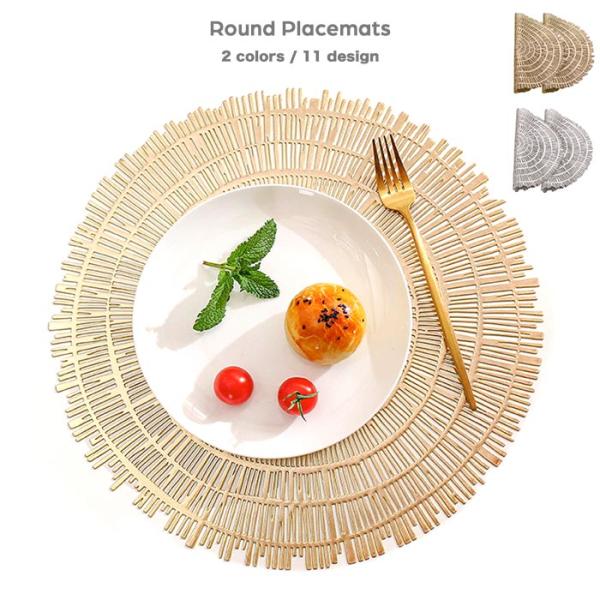 商品説明汚れても洗える丈夫なプレイスマット・同柄同色2枚セットテーブルを彩る華やかなプレイスマット。高級感あふれるくり抜きデザイン。汚れても水洗いOK。メタリックカラーでインテリア マットとしてもご使用いただけます。