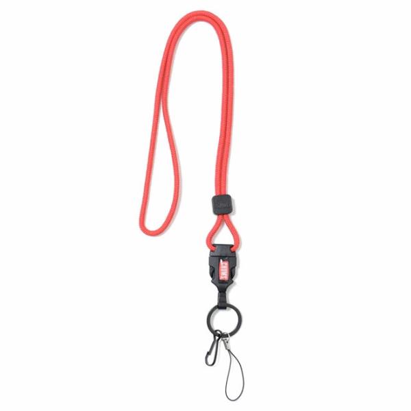 アメリカ製で、直径5mmの耐久性のある頑丈なナイロンコードを使用。キーリングにはフックとストラップが付属し、スマートフォンやパスケース、ミニポーチや鍵など多様に取り付ける事ができ、 会社や学校はもちろん、フェスやアウトドア、海などにも◎先端...