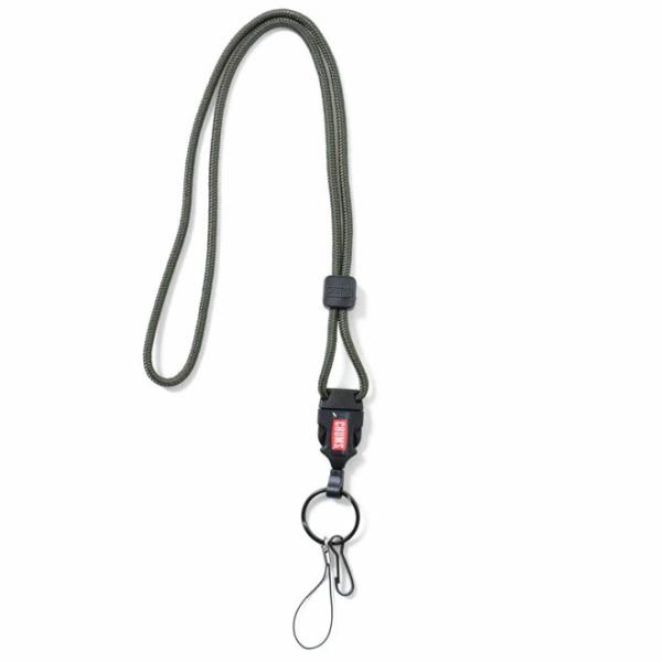 アメリカ製で、直径5mmの耐久性のある頑丈なナイロンコードを使用。キーリングにはフックとストラップが付属し、スマートフォンやパスケース、ミニポーチや鍵など多様に取り付ける事ができ、 会社や学校はもちろん、フェスやアウトドア、海などにも◎先端...