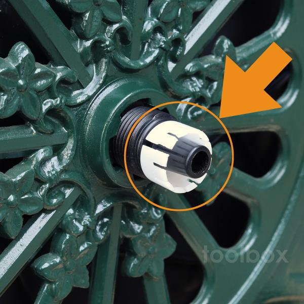 ホースリール用部品 三洋化成【 カシメツメ】交換用部品コスモホースリール ブロンズリール ツールボックスオリジナルホースリール ロゼットリールホース用部品「カシメツメ」です。(画像で白色のパーツがそれに当たります）キャップAの内側に装着して...