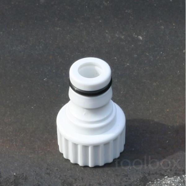 ホースリール用部品 三洋化成【ネジ式蛇口プラグ】ホース用プラグホース用部品「ネジ式蛇口プラグ」です。ネジ式の口を持つ蛇口に取り付けて　弊社取扱いホースリールのコネクターを接続する部品です。平パッキン、Oリング付きで　ねじ込むだけの簡単な接続...