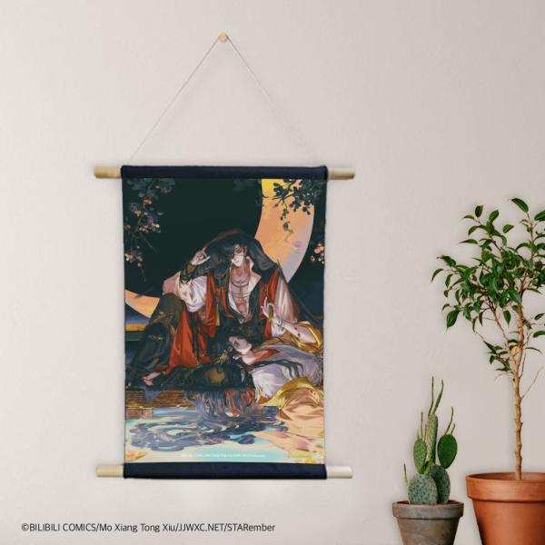 人気小説『天官賜福』掛け軸 ポスター＆はがきセット韓国 公式グッズ　コラボカフェ マンガ展■ 構　成：掛け軸+はがき■ 材　質：木綿布、PAPER■ サイズ：画像参照■ 製造社：ヘダムイエンティ■ 製造国：韓国