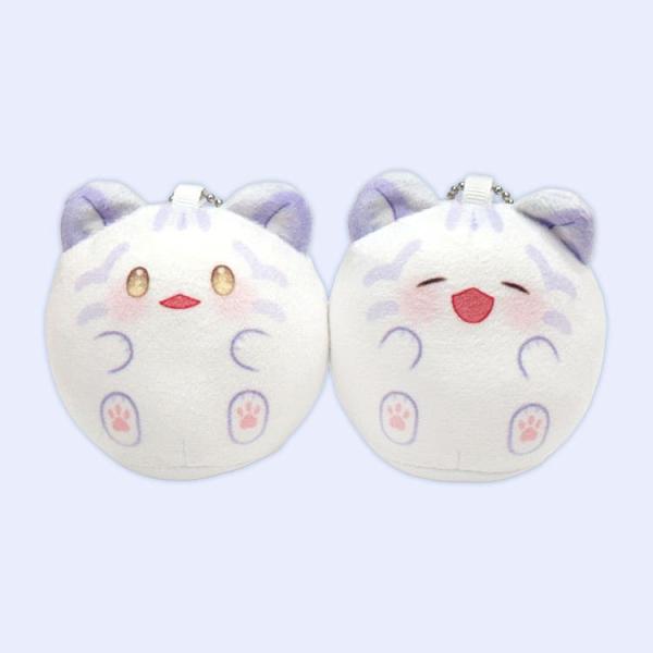 『クロヒョウ家のユキヒョウお嬢様』団子人形（2種類から一つ選択）【構成】団子人形全2種（(1)通常バージョン／(2)笑顔バージョン）※ご注文時に種類をご選択ください。【サイズ】約70×70mm【素材】生地（布）／詰め物（綿）【製造国】韓国