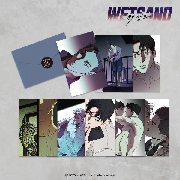 人気ウェブまんが『Wet Sand ウェットサンド』はがきセット ver.1韓国 BL 公式グッズ■ 構　成：はがき8種+封筒■ 素　材：PAPER■ サイズ：はがき　10*15cm封筒　11.5*16.5cm■ 製造国：韓国■ 製造社：(...