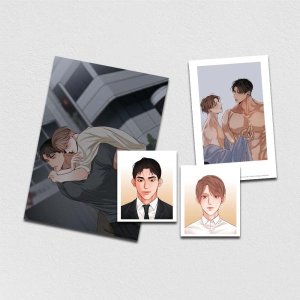 人気ウェブコミック『Secondo Piatto：セコンドピアット』証明写真韓国 公式グッズ■ 構　成：半名刺サイズ2種+パスポート写真2種+スポットフォト+封筒■ サイズ：画像参照■ 製造社：アブアスタジオ■ 製造国：韓国