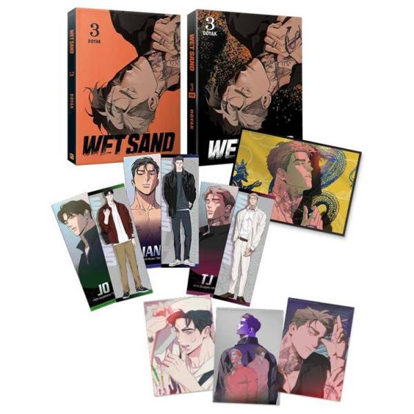 【発売日：2025年03月27日】※この本は台湾版です。繁体字中国語で書かれています。★初版限定★1.PP素材の特製収納ボックス2『WET SAND』第3巻3「傲慢なTJ」アクリル色紙4「致命的な横顔」銀箔ポスター（全3種）5「データ解読」...