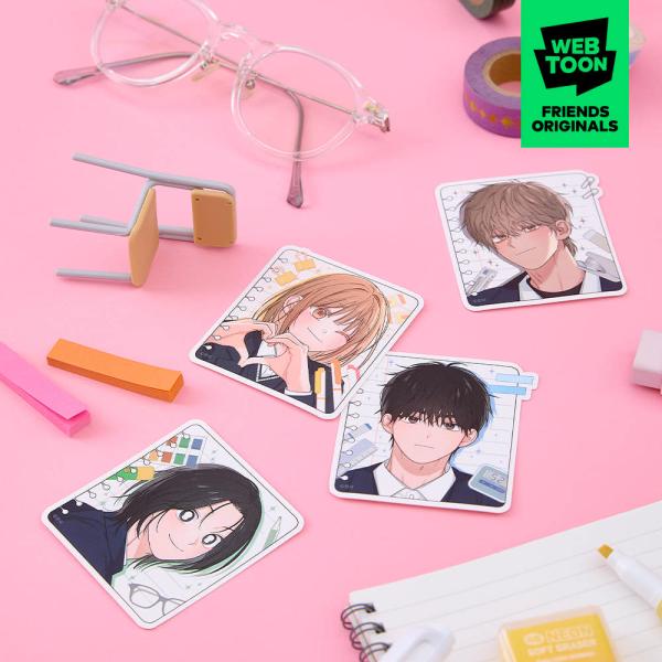 人気ウェブまんが『青春黙示録』ビッグステッカーパック韓国 公式グッズ■ 構　成：ビッグステッカー4枚■ サイズ：画像参照■ 製造社：WEBTOON FRIENDS■ 製造国：韓国