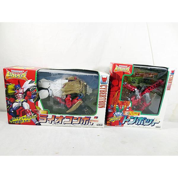状態　ライオコンボイ　本体の関節が緩いです。箱に痛みがございます。ミサイルのみ欠品になります。　　　トンボット　目立つダメージはないと思いますので新品同様だと思います。付属品、説明書ございます。バラ売りできません古いため保管時の小傷、汚れ等...