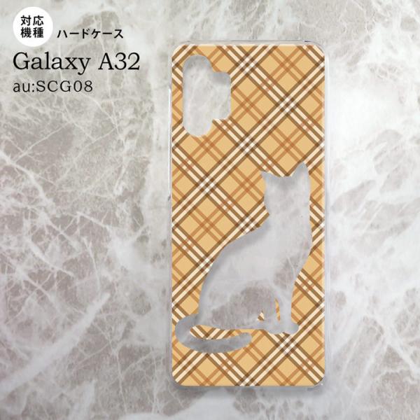 SCG08 Galaxy A32 ケース ハードケース 猫 チェック A 茶+:-:+:-:+:-:+:-:+:-:+:-:+:-:+:-:+:-:+:-:+:-:+:-:+:-:+:-:+:-:+:-:+:-:+:-:+:-:+:-:+対...