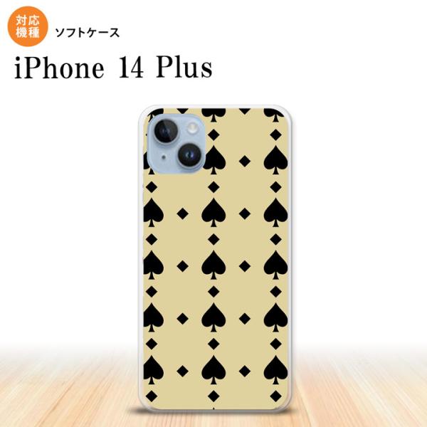 iPhone14 plsu iPhone14 plsu スマホケース 背面ケースソフトケース トランプ スペード ベージュ 黒+:-:+:-:+:-:+:-:+:-:+:-:+:-:+:-:+:-:+:-:+:-:+:-:+:-:+:-:+...