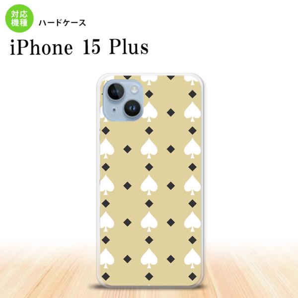 iPhone15 plus iPhone15 plus スマホケース 背面ケース ハードケース トランプ スペード ベージュ 白+:-:+:-:+:-:+:-:+:-:+:-:+:-:+:-:+:-:+:-:+:-:+:-:+:-:+:-:...
